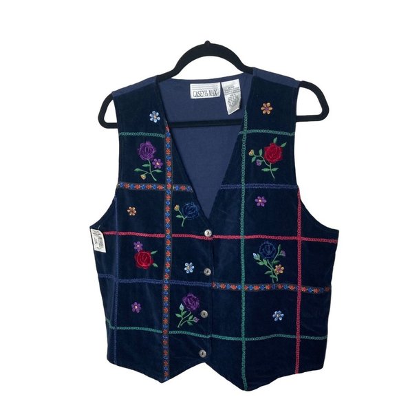 Casey & Max | Jackets & Coats | Vintage Casey Max Floral Embroidered ...